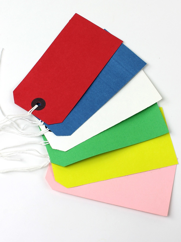 Reinforced Coloured Gift Tags / Shipping Labels