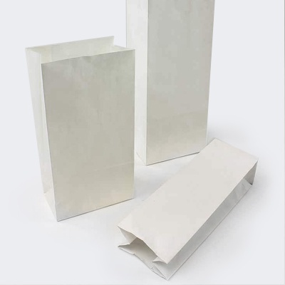 White Block Bottom Bags