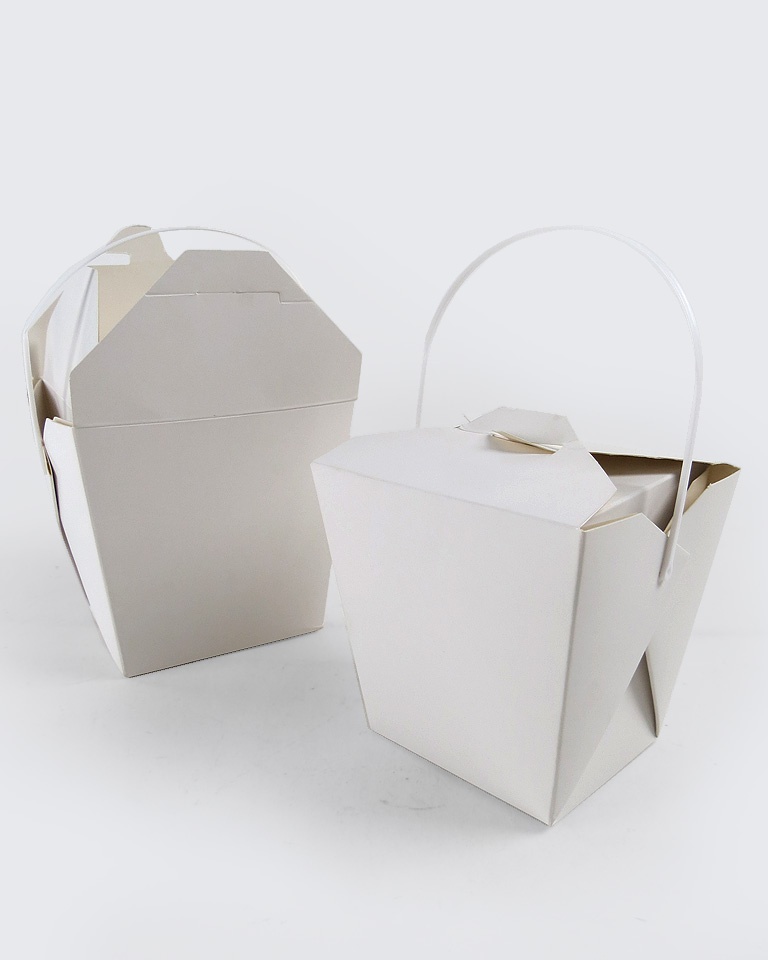Square Food Pails with Handles