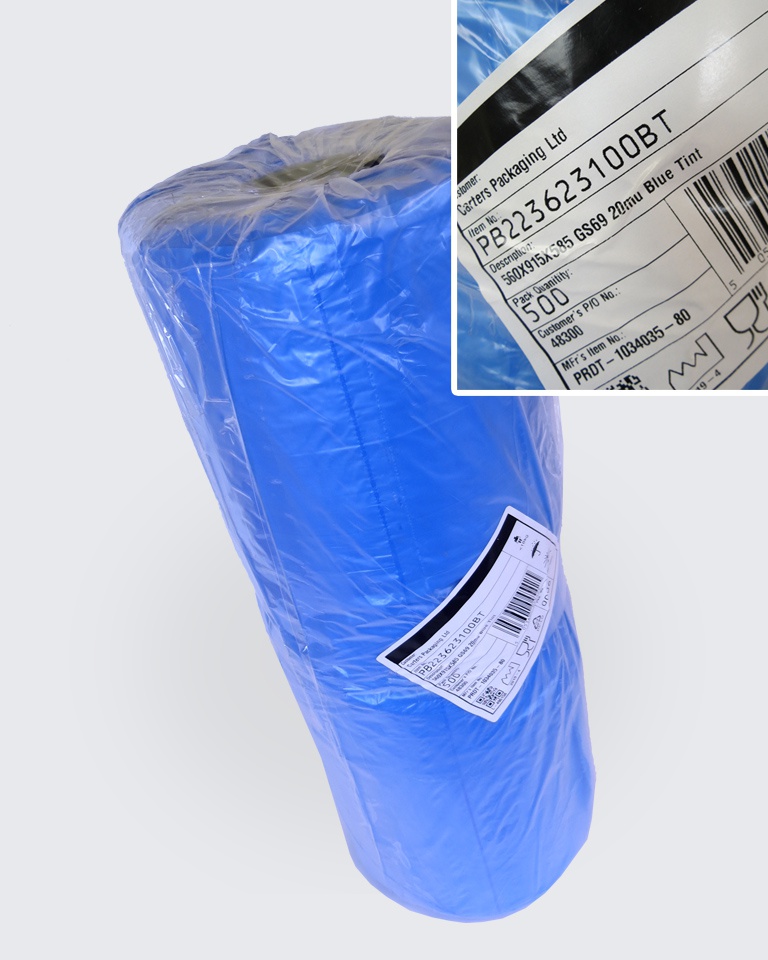 Polythene Bags Blue-Tint