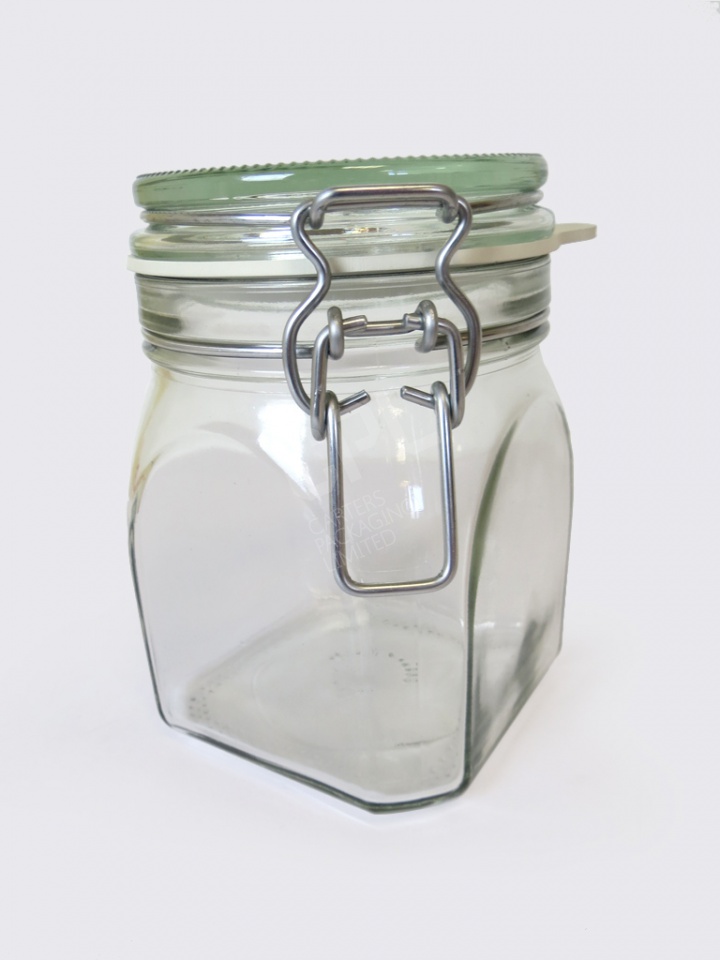 900ml Square Clip-top Jar